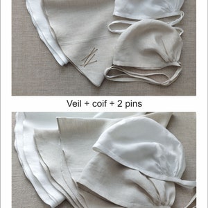 Medieval Veil, Medieval Wimple, Medieval Circular Veil, Linen Veil ...