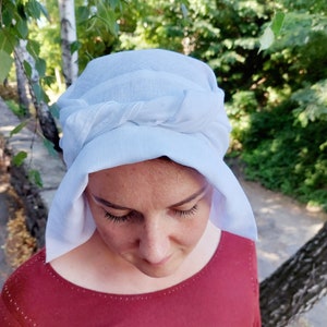Medieval Linen Coif, Medieval Ladies Cap, Late 15th Century Cap ...