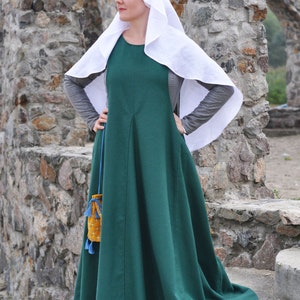 Medieval Veil, Medieval Wimple, Medieval Circular Veil, Linen Veil ...