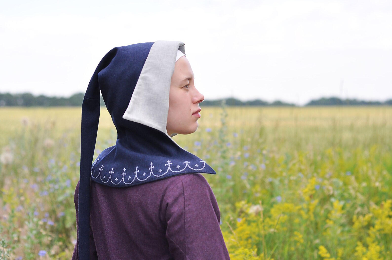 Medieval Hood Medieval Ladies Open Hood Middle Age - Etsy