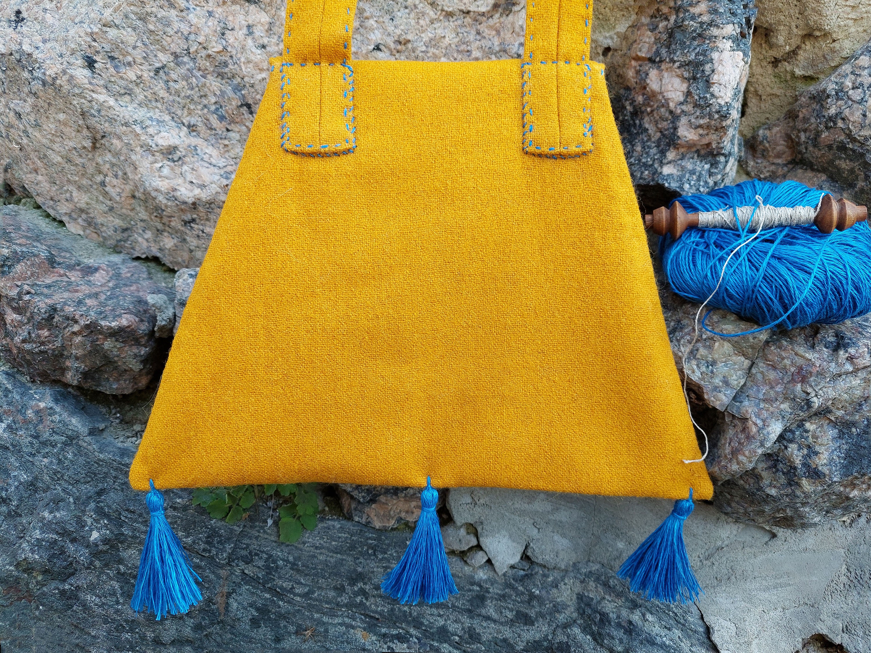 Medieval Bag Medieval Pilgrim Bag Stand With Ukraine Blue - Etsy