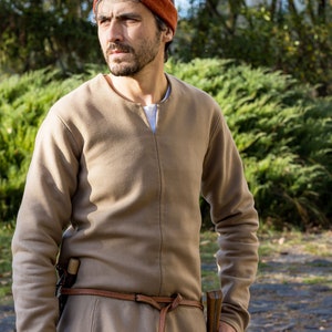 Men's Wool Cotehardie: 14th Century Medieval Kirtle, Reenactment ...