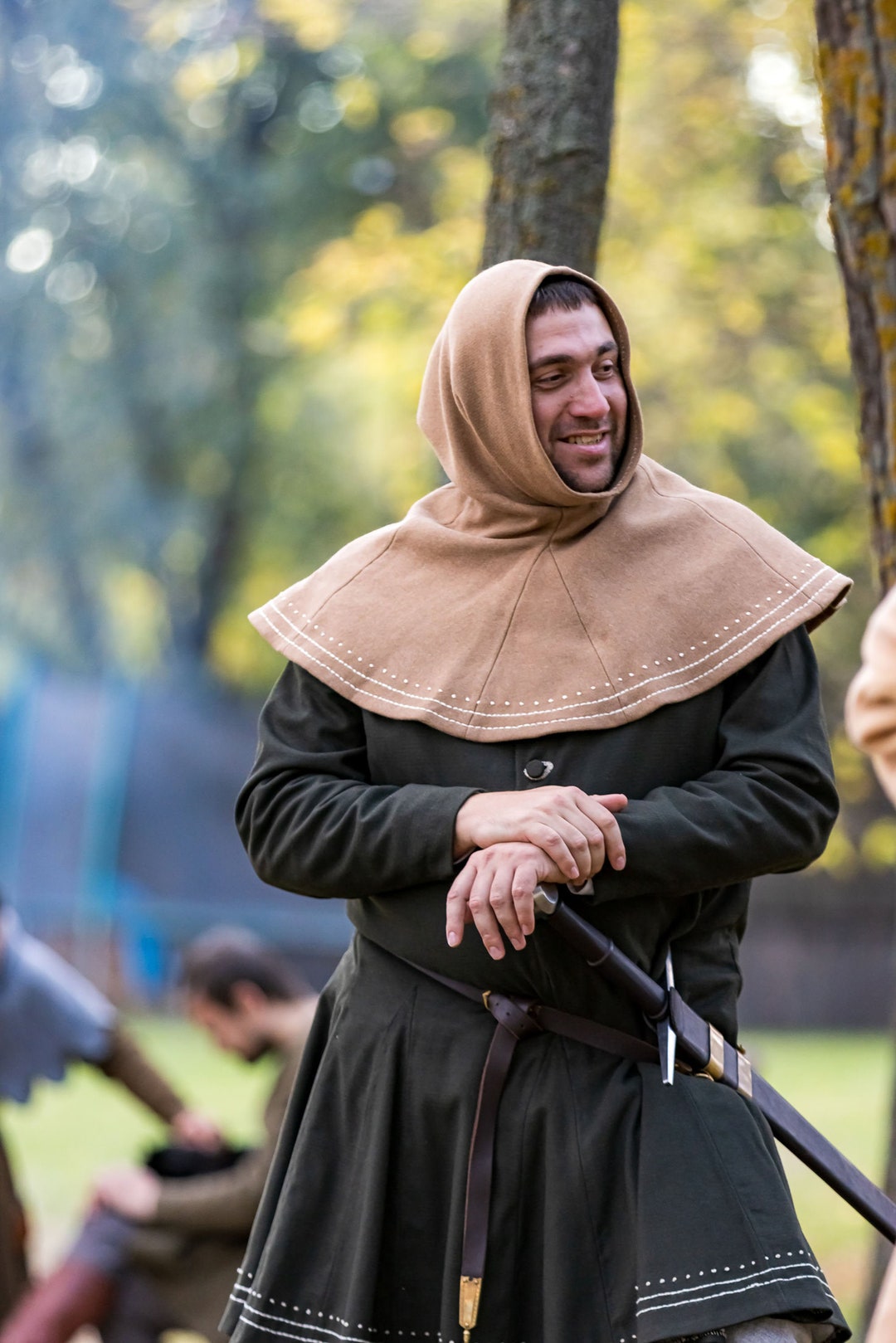 Medieval Hood, Medieval Chaperone, Viking Hood, Reenactment Hood ...