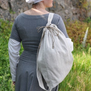 Linen Medieval Backpack: Historical Viking Haversack, Medieval Bag ...