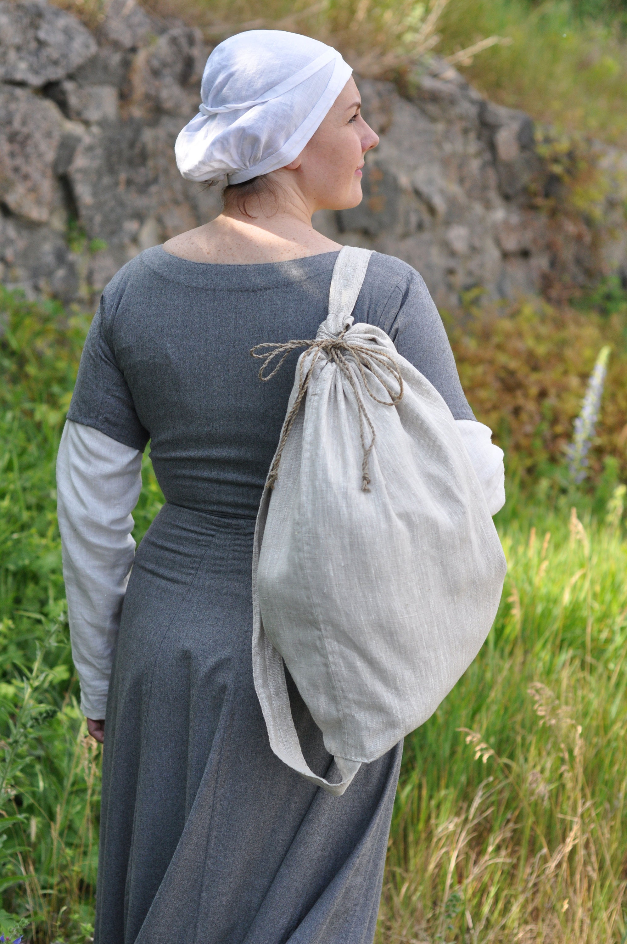 Linen Medieval Backpack: Historical Viking Haversack, Medieval Bag ...