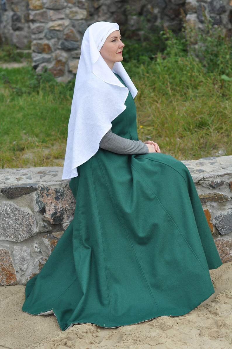 Medieval Wool Surcote Dress, 14th Century Sideless Reenactment ...