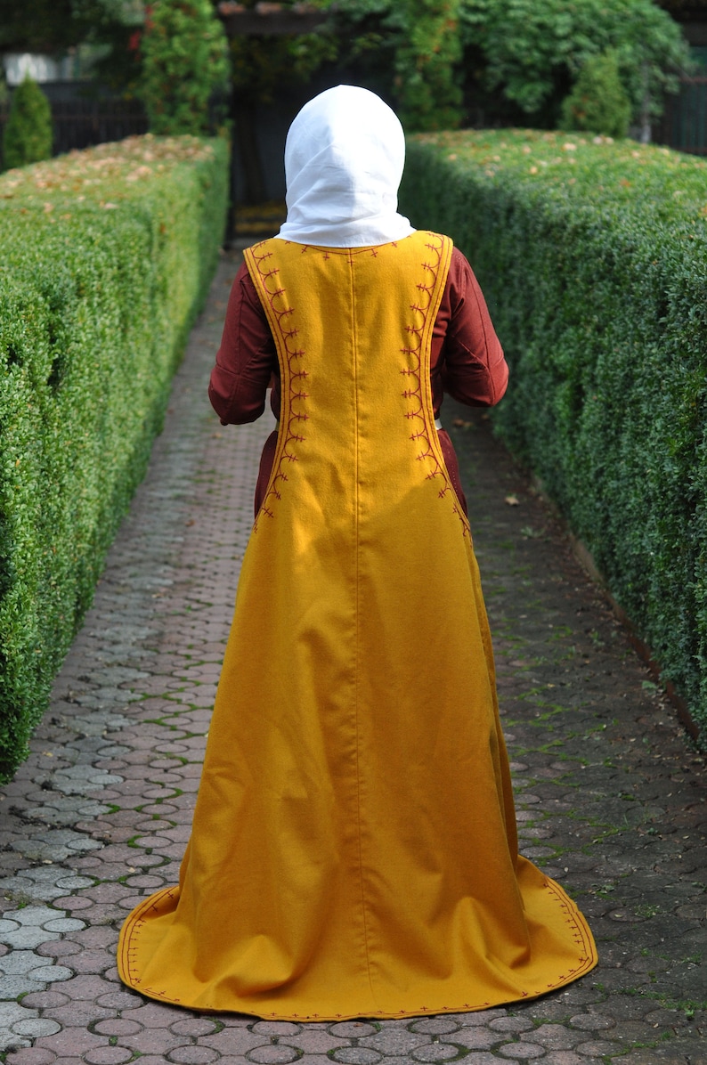 14th Century Dress Medieval Kirtle Medieval Overdress - Etsy