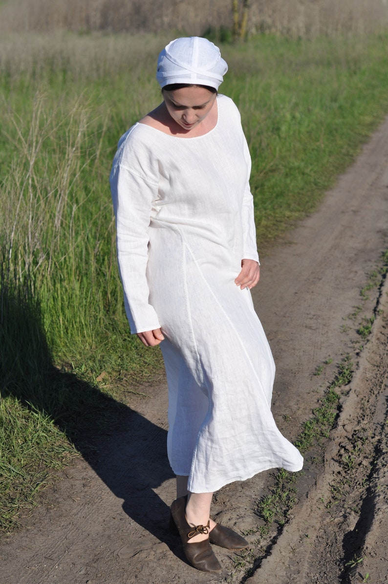 Women's linen shift or chemise for 13th 15th century | Etsy