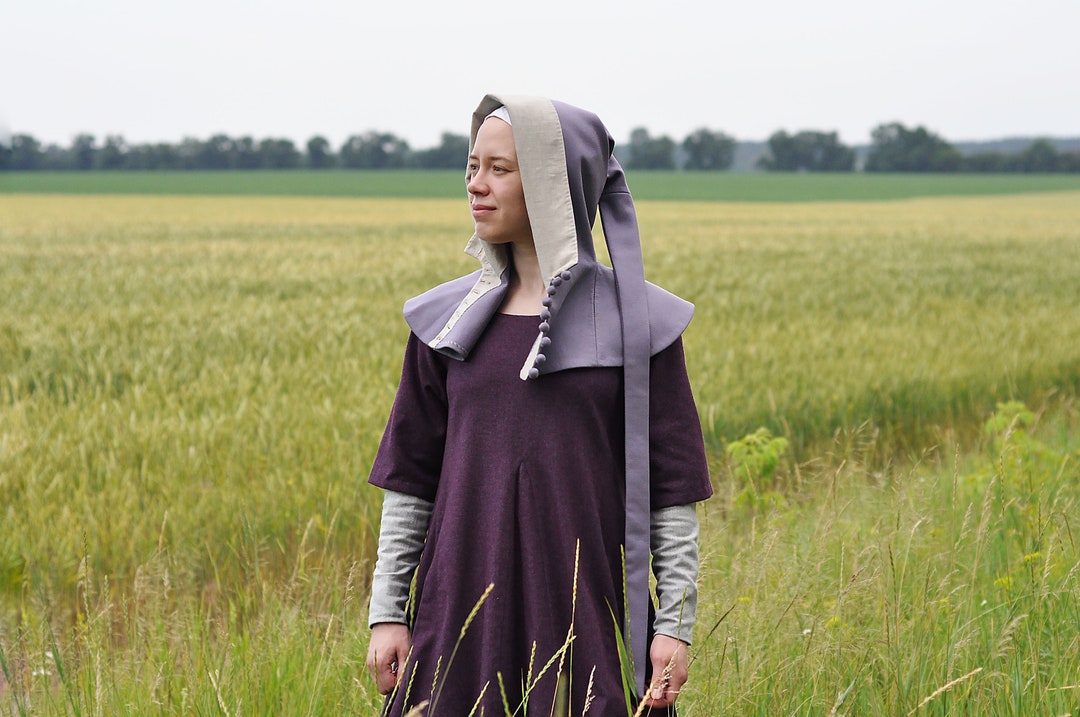 Medieval Chaperone, Medieval Womens Hood, Celtic Hood, Hood 13th - 15th ...