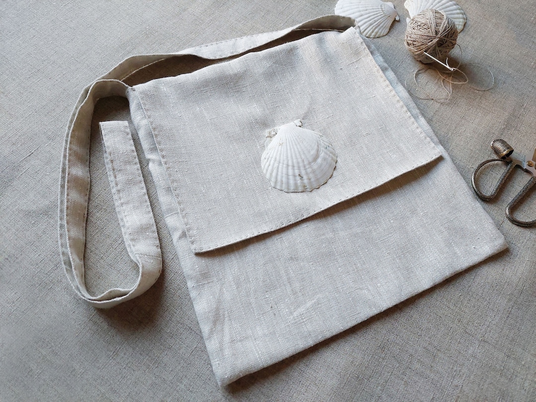 Medieval Linen Bag, Linen Bag for Reenactors, Historical Shoulder Bag ...