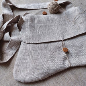 Medieval Linen Bag, Pilgrim's Shoulder Bag, Bag for Reenactors, 13th ...