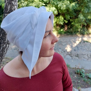 Medieval Linen Coif, Medieval Ladies Cap, Late 15th Century Cap ...