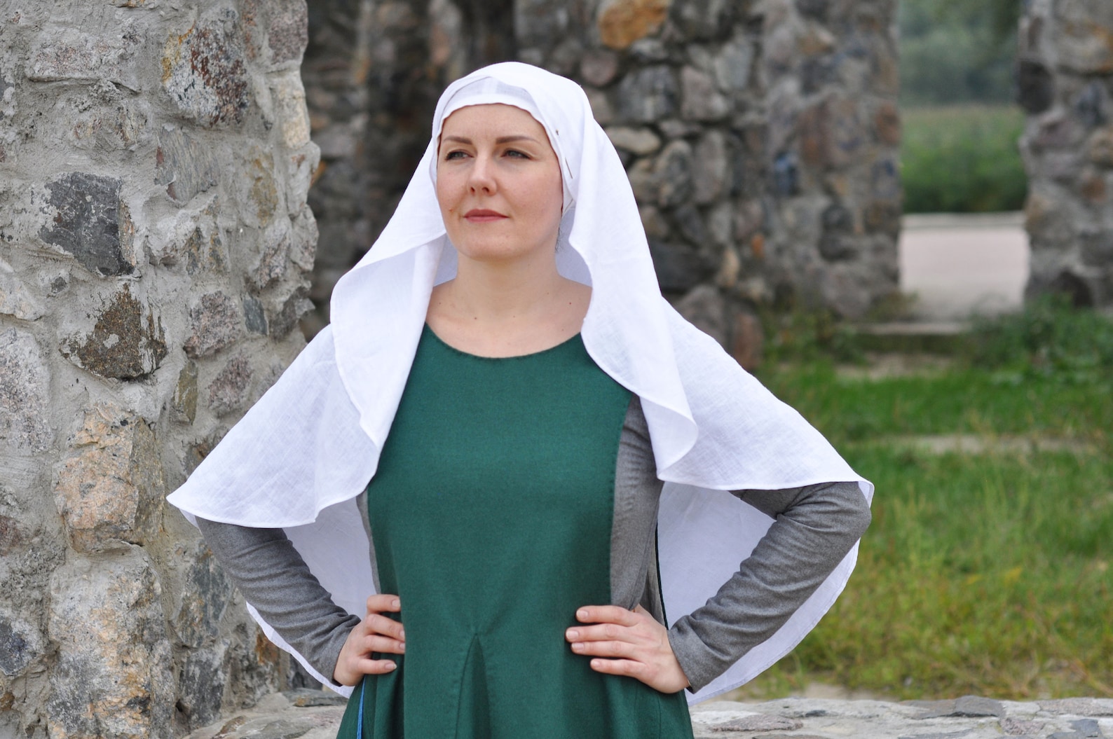 Medieval Veil Medieval Wimple Medieval Circular Veil Linen - Etsy