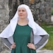Medieval Veil, Medieval Wimple, Medieval Circular Veil, Linen Veil ...