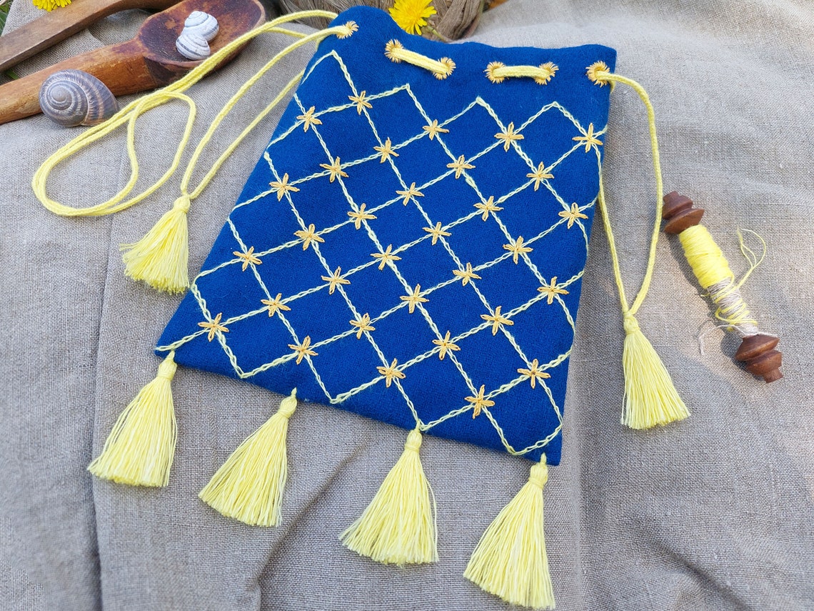 Medieval Purse Medieval Bag Medieval Pouch Medieval Tassle | Etsy