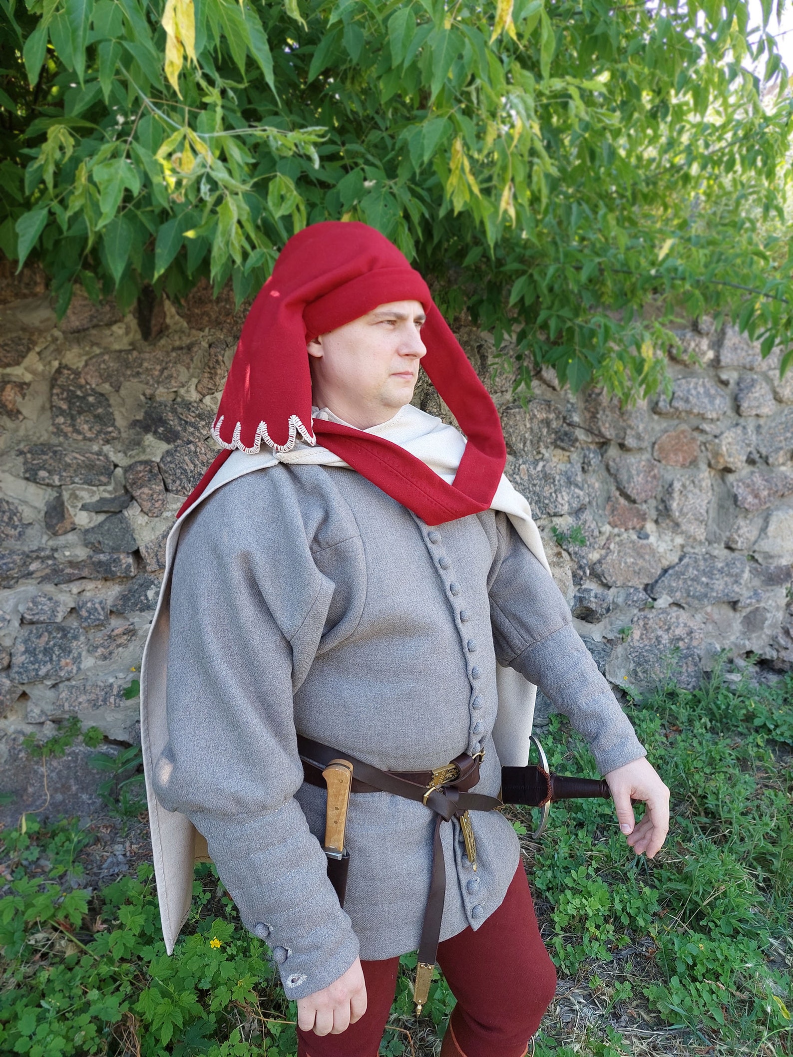 Medieval Chaperon Medieval Woolen Chaperone Medieval Hood - Etsy