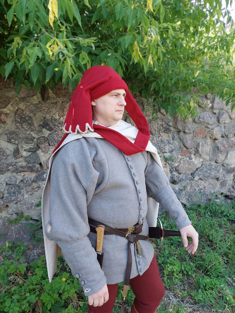 Medieval Chaperon Medieval Woolen Chaperone Medieval Hood - Etsy