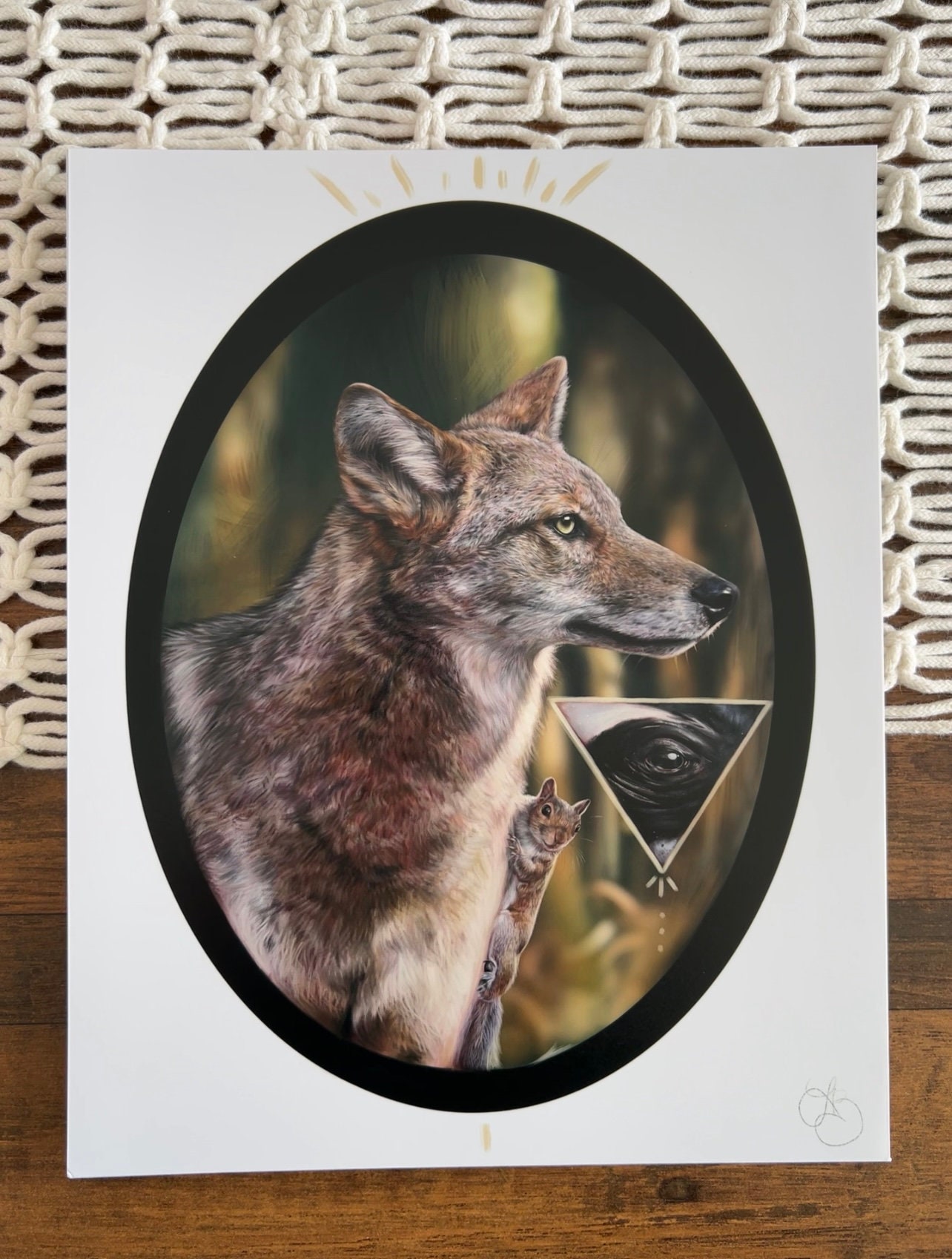 Forest Guardians Coyote, Squirrel, Orca Eye Coyote Fine Art Print ...