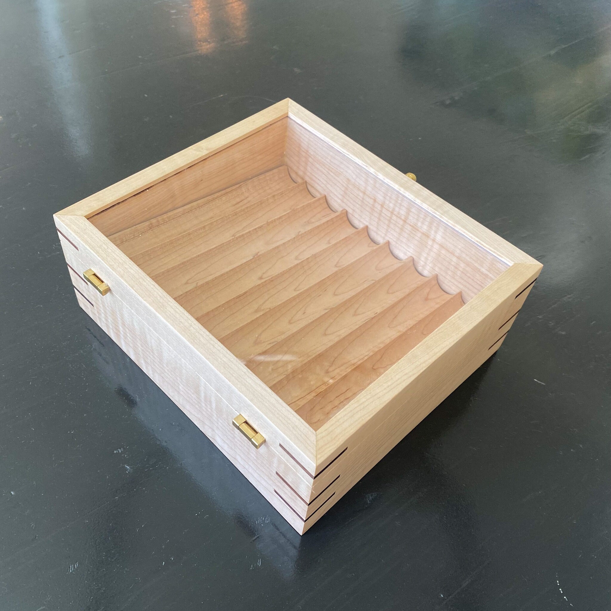Curly Maple Pen Display Box pens Not Included - Etsy