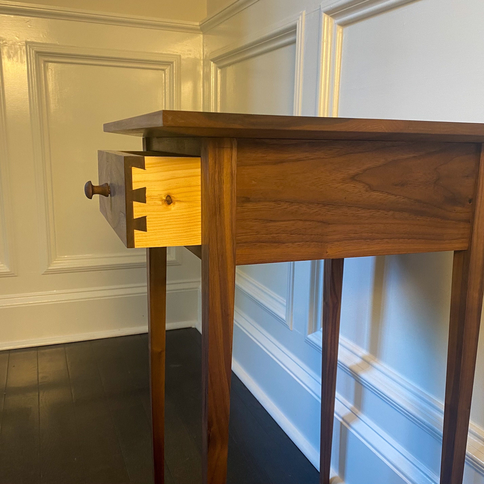 Solid Walnut Shaker Side Table - Etsy