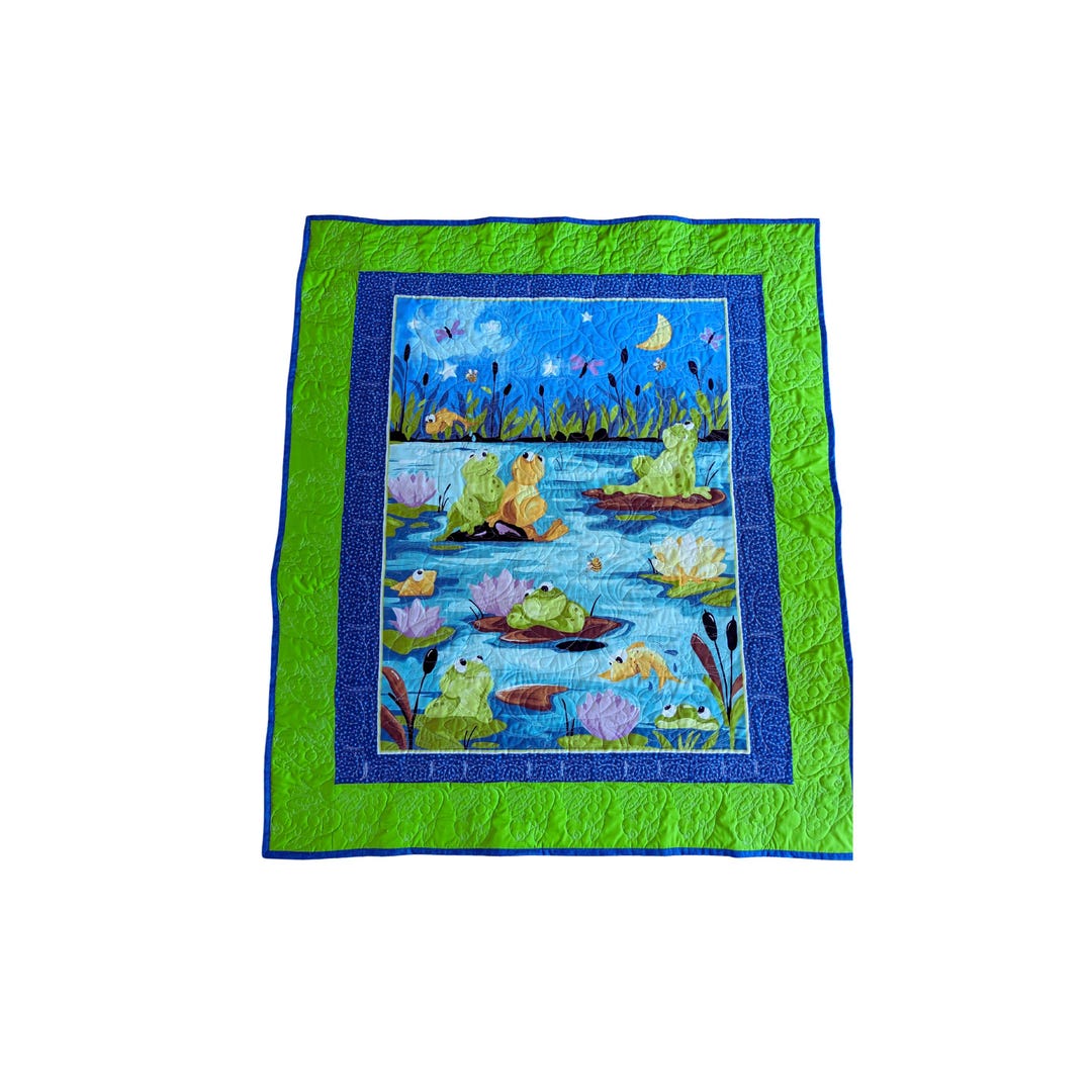 Frogs Lounging Custom Quilt Play Mat - Etsy