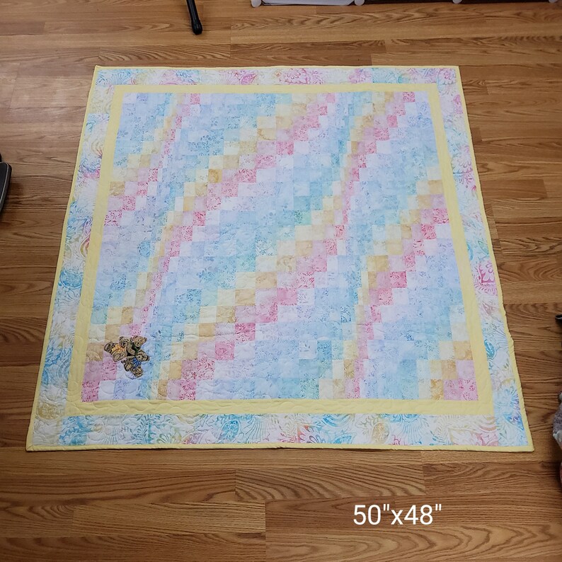 Teddy Bear Bargello Baby Quilt - Etsy