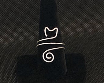 Cat Inspired Wire Wrapped Tutorials Adjustable Ring | Etsy