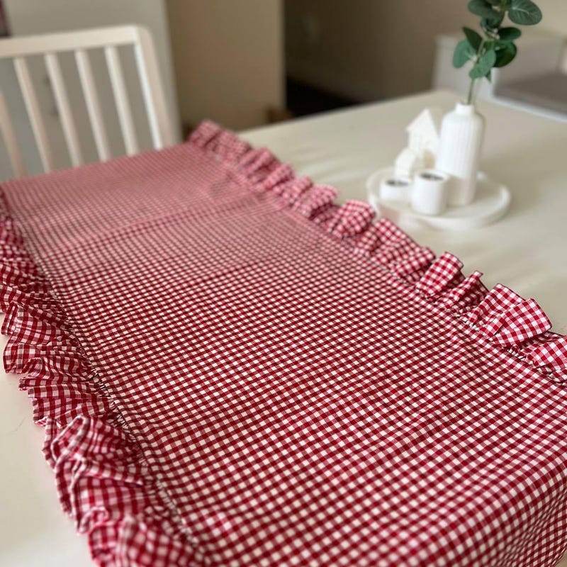 Ruffled Table Runner - Etsy