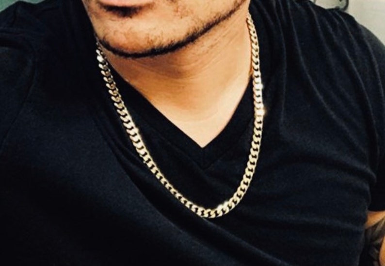 14K Real Gold Filled Cuban Chain - Etsy