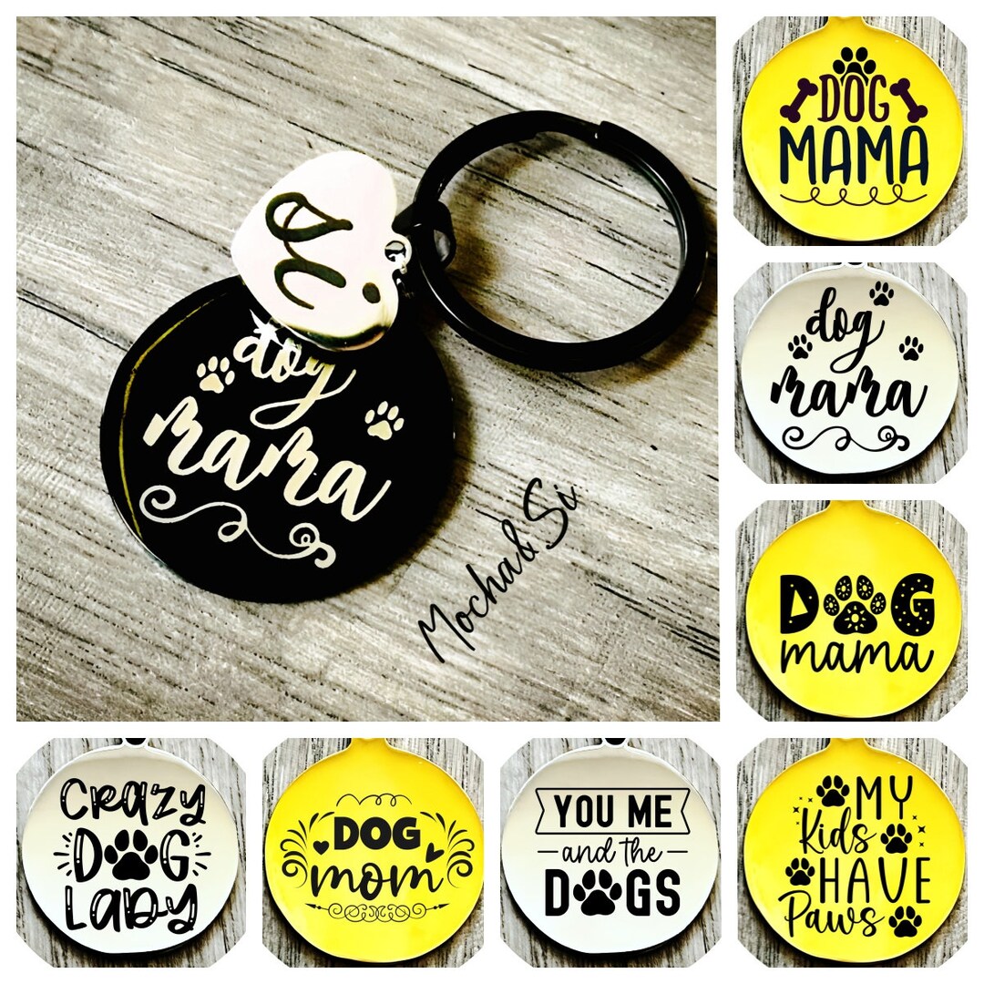 Personalized Dog Mom Keychain Gift, Best Mom Keyring, I Love Mom Gift ...