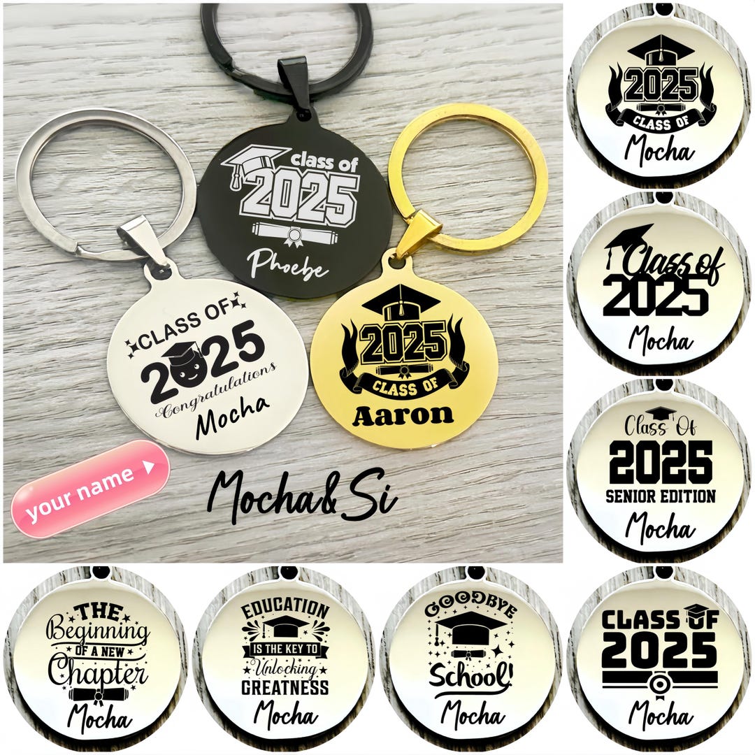 Personalized Class of 2025 Graduation Gifts Keychain, Back to School ...