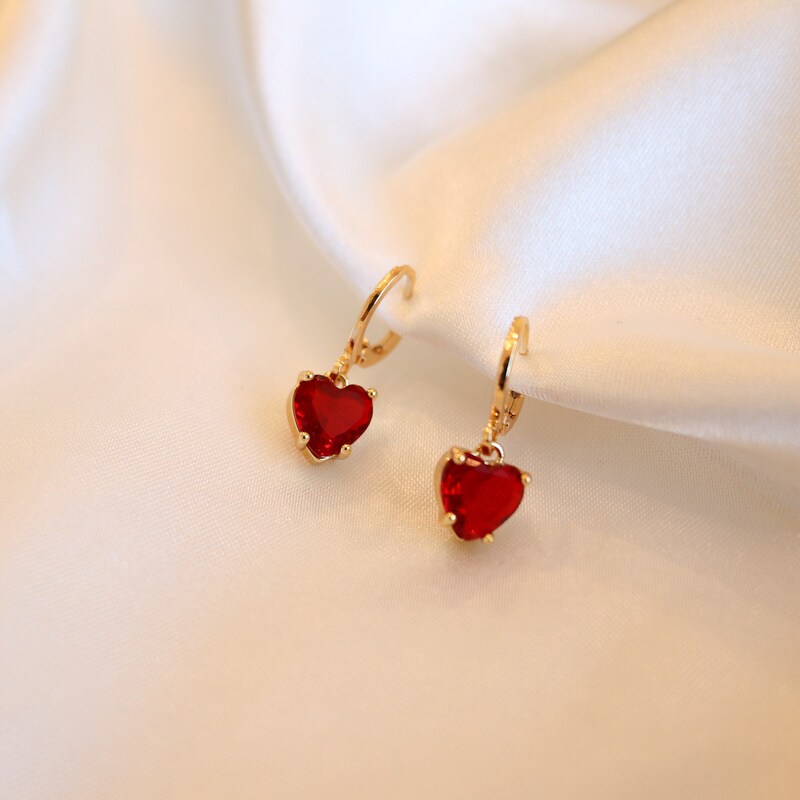 Heart Huggie Earrings - Etsy