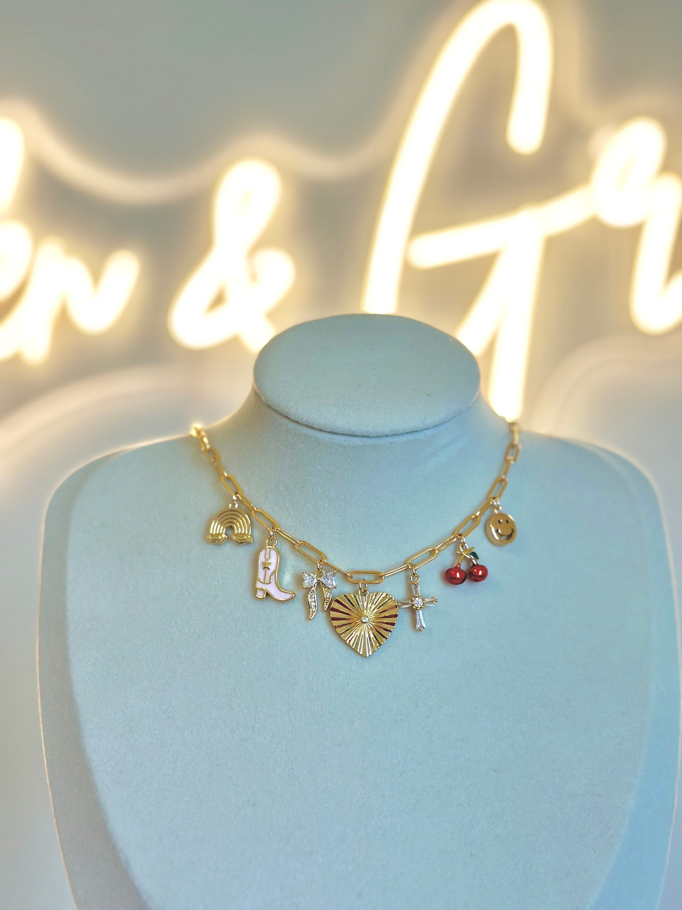 Trendy charm necklaces store