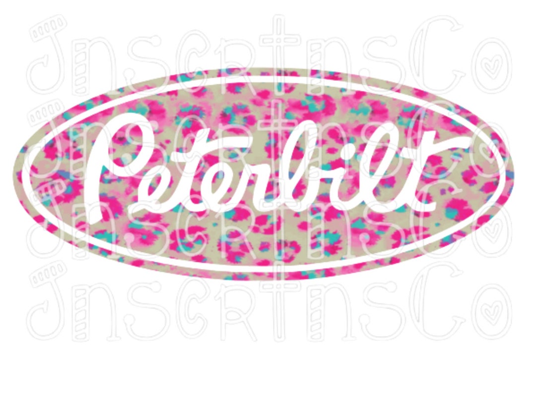 Pink and Turquoise Peterbilt Logo PNG Digital Download for Sublimation ...