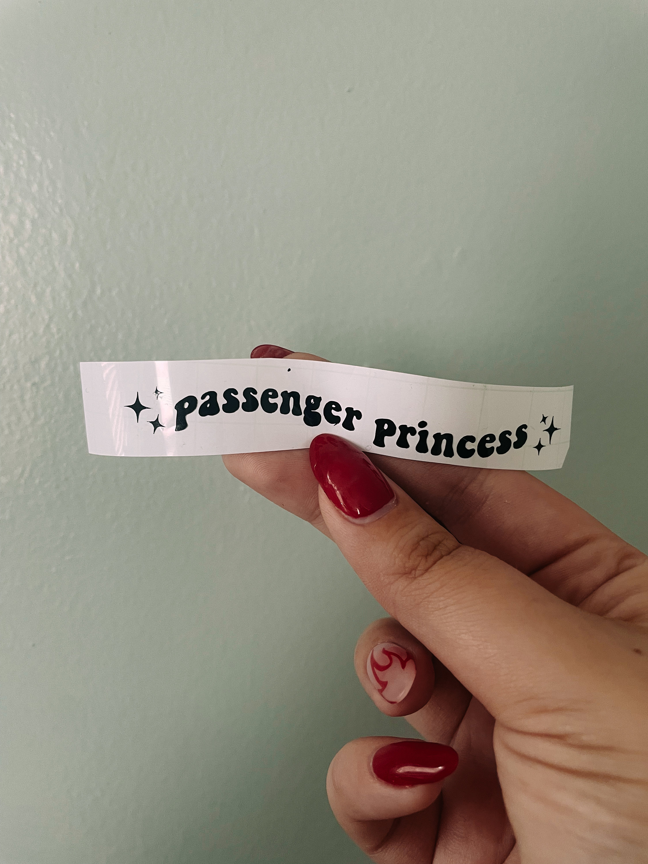 Passenger Princess Car Mirror Decal Aesthetic Car Decor, Car Decal, Car ...