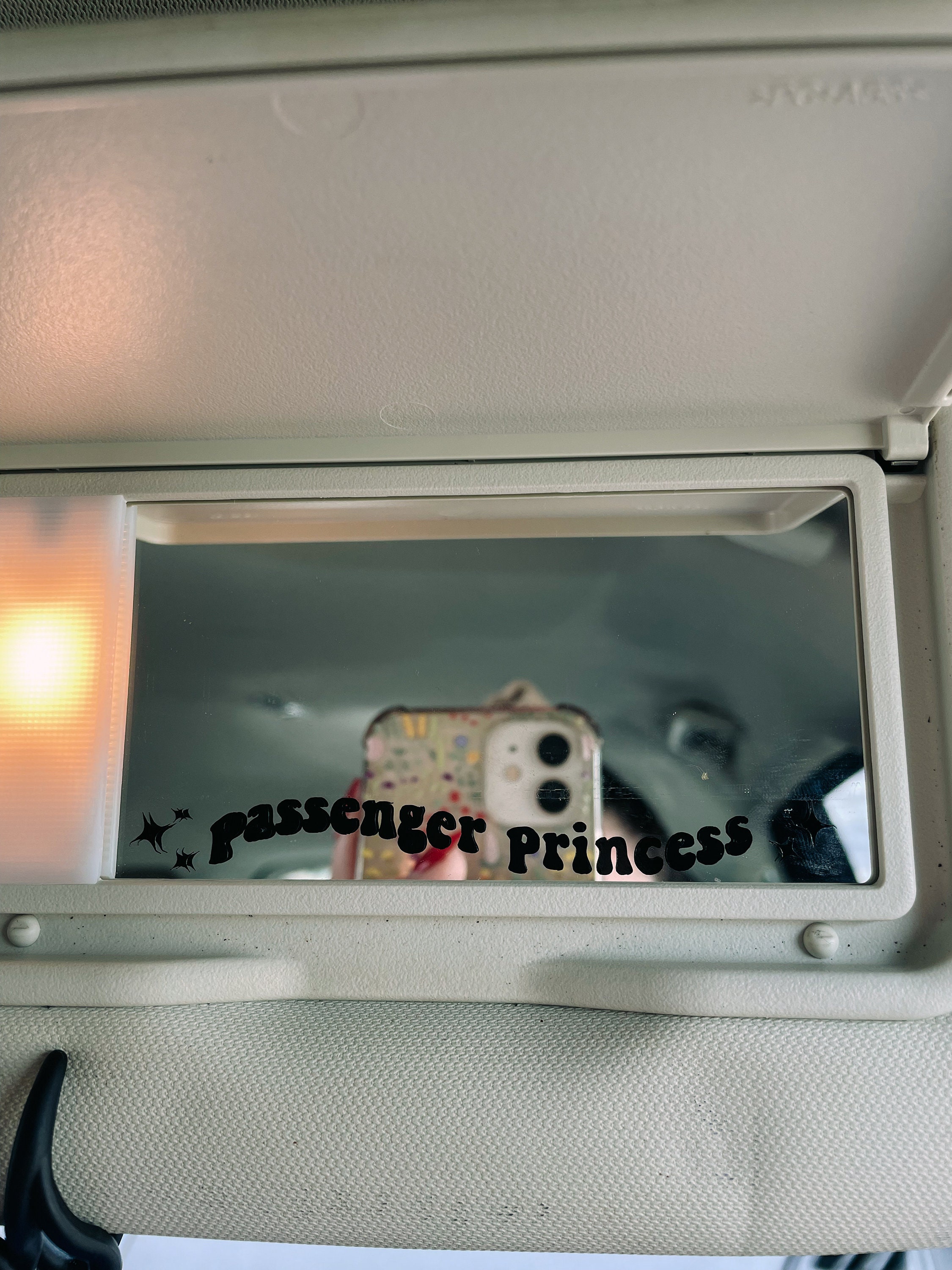 Passenger Princess Car Mirror Decal Aesthetic Car Decor, Car Decal, Car ...