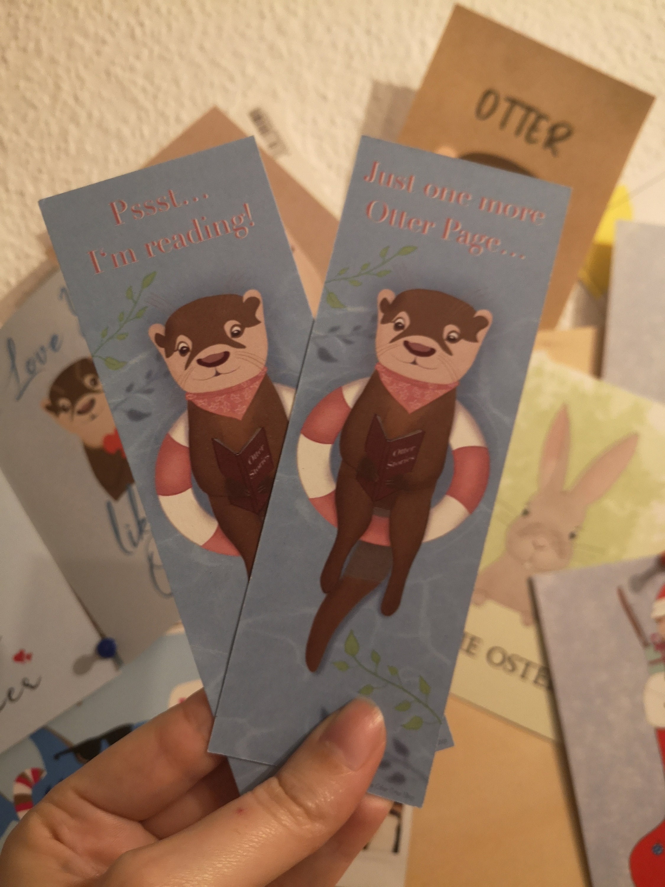 Otter Bookmark Just One More Otter Page Pssst...i'm Reading Printed on ...