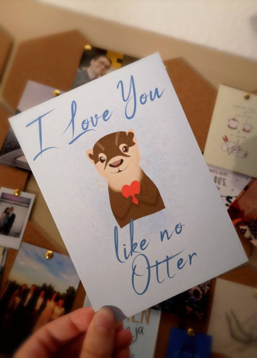 I Love You Like No Otter Postcard DIN A6 Climate Neutral Valentine's ...