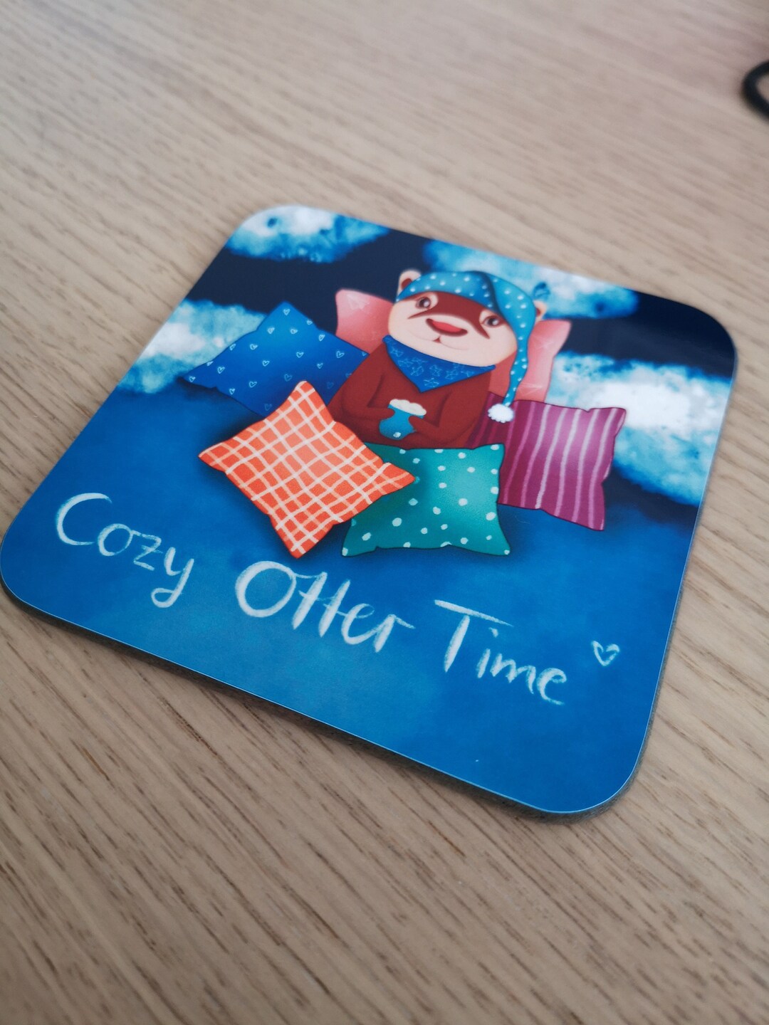 Cozy Otter Time Coasters MDF Coasters for Every Hot and Cold Drink, for ...