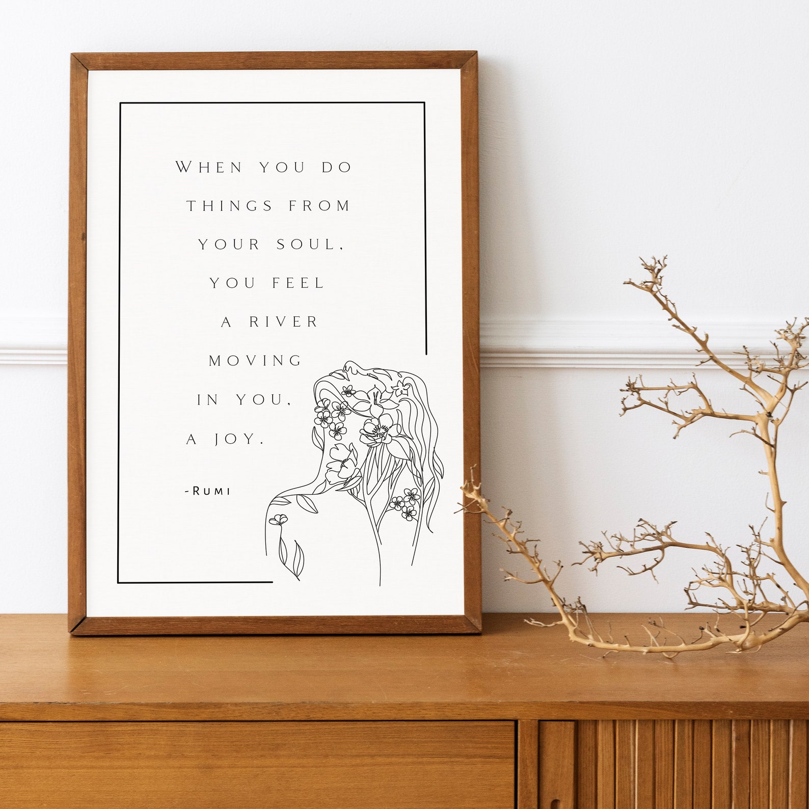 Poem of Rumi Posters, Poetry Wall Art, Home Decor, Motivational Quote ...