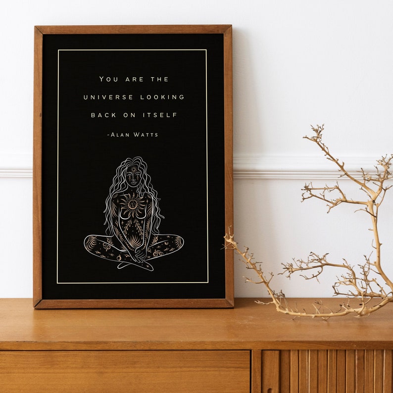 Alan Watts Motivational Poem Art Posters, Poetry Wall Art, Home Decor ...