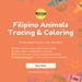 Filipino Animal Tracing & Coloring Pages | Tagalog-english Bilingual ...