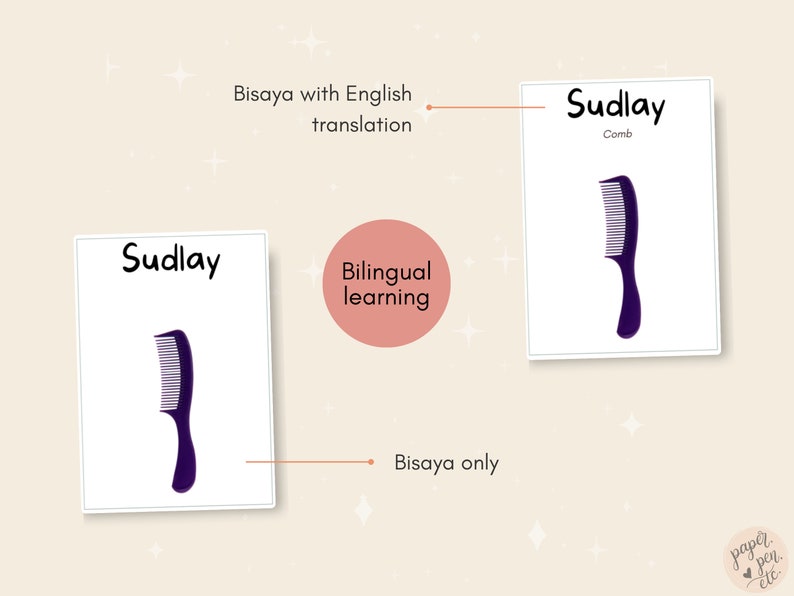 Household Items BISAYA Flash Cards With English Translation | Bilingual ...