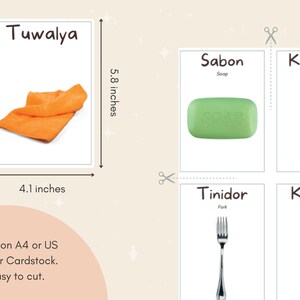 Household Items TAGALOG Flash Cards With English Translation ...