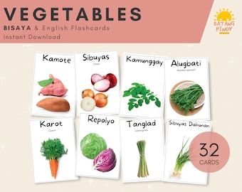 Fruits TAGALOG Flash Cards With English Translation Bilingual Cards ...