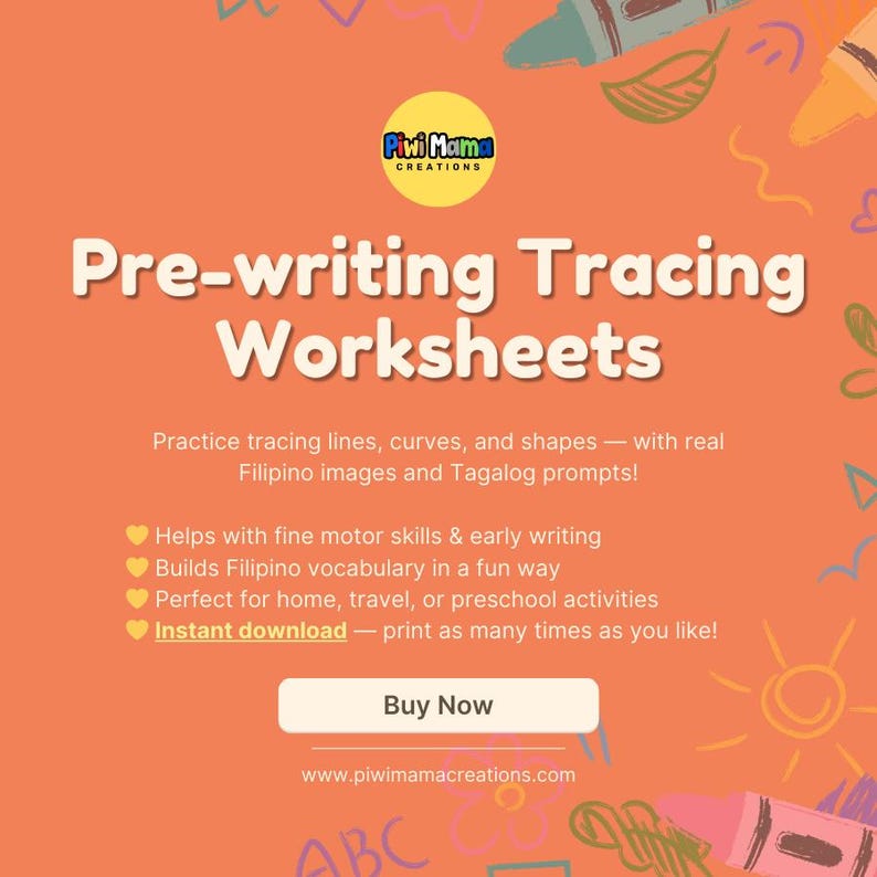 Tagalog-english Prewriting Tracing Worksheets | 15 Pages | Filipino ...