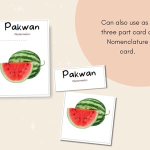 Fruits TAGALOG Flash Cards With English Translation | Bilingual Cards ...