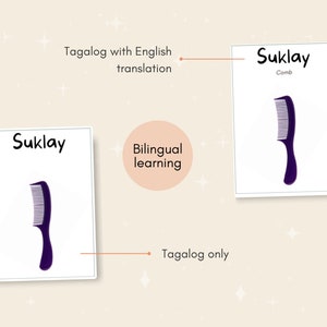 Household Items TAGALOG Flash Cards With English Translation ...