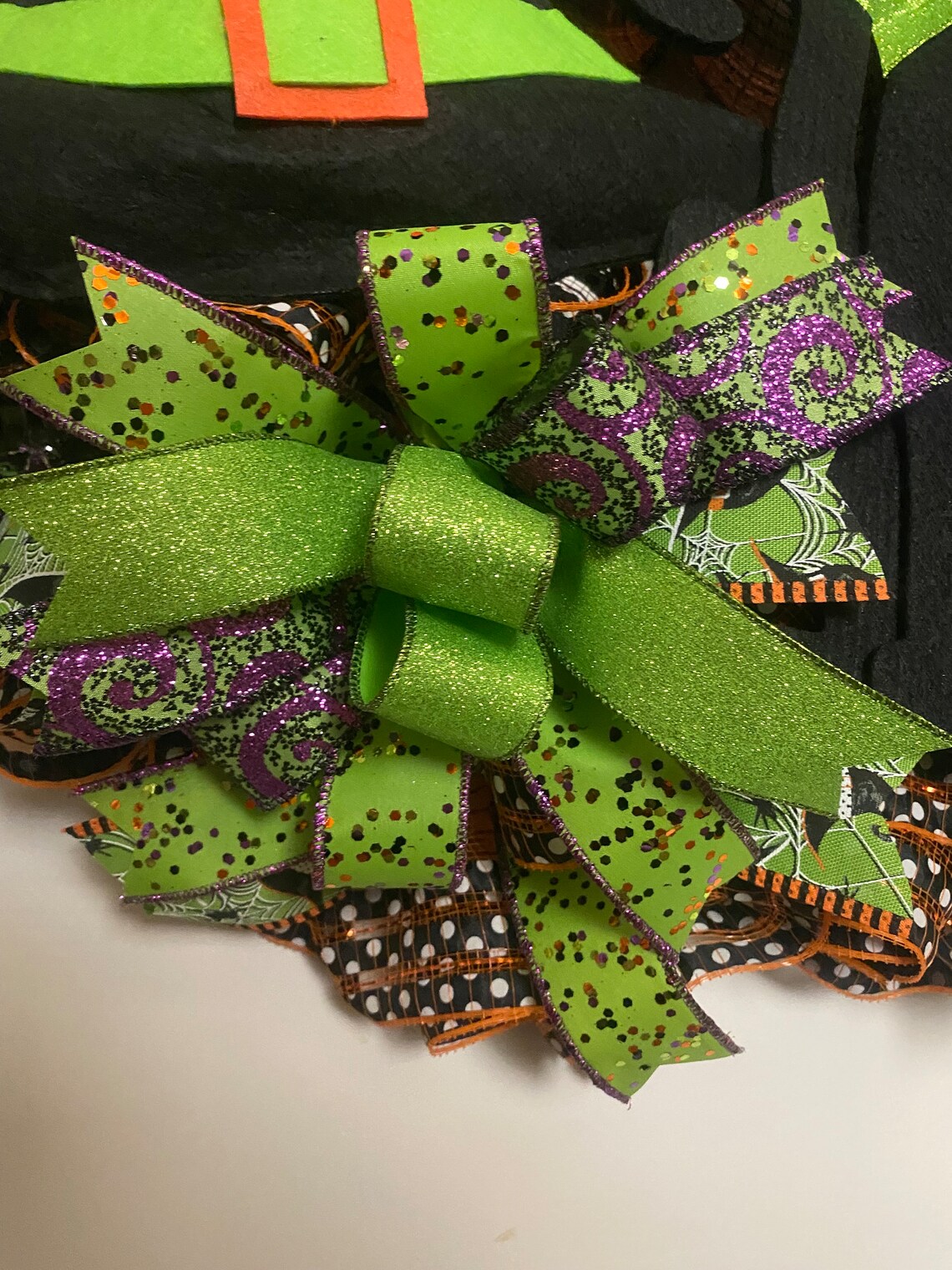 Black Cat and Witches Hat Halloween Wreath - Etsy