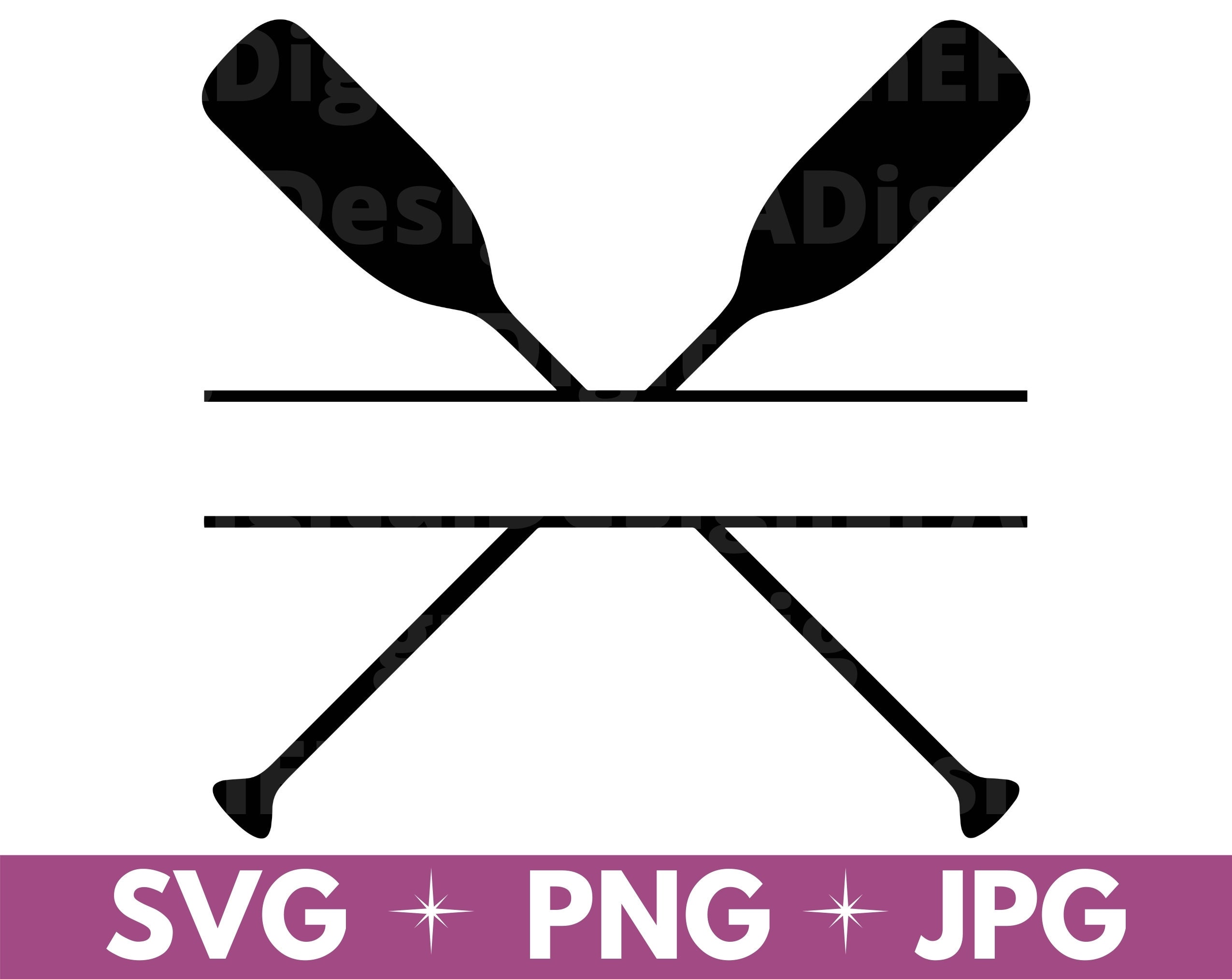 Svg Crossed Canoe Paddle